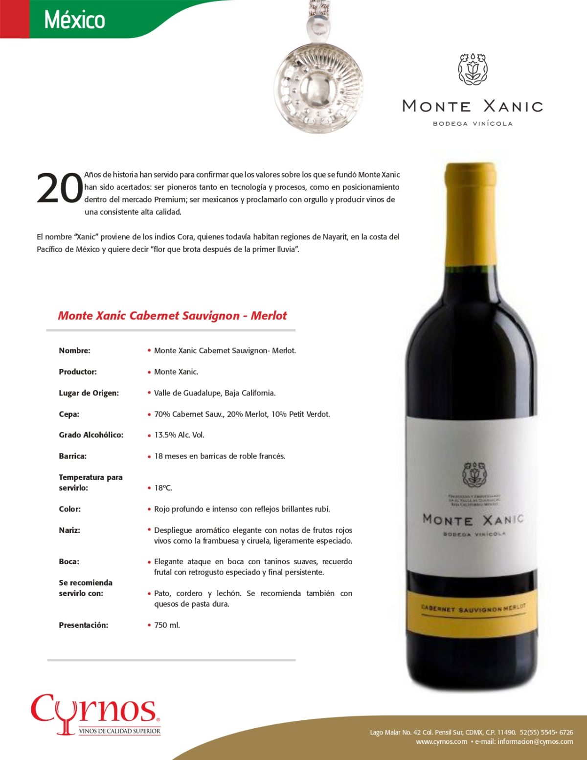 Monte Xanic Cabernet Sauvignon y Merlot - Cyrnos