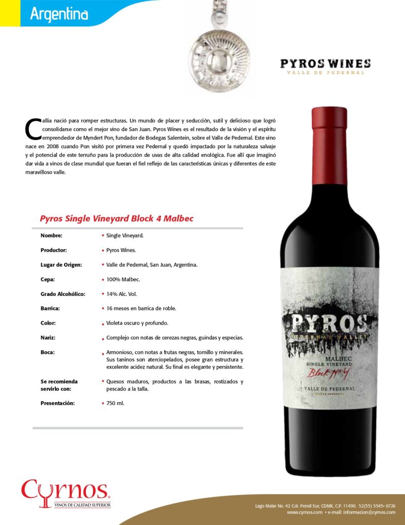 Pyros Single Vinyeard Malbec Tinto 750 ml | Cyrnos