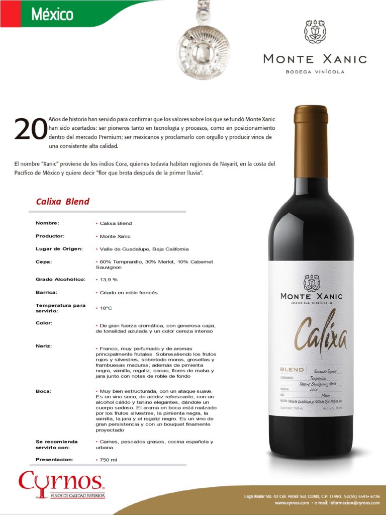 Calixa Blend Tempranillo – Cab Sauv – Merlot Tinto 750 ml | Cyrnos